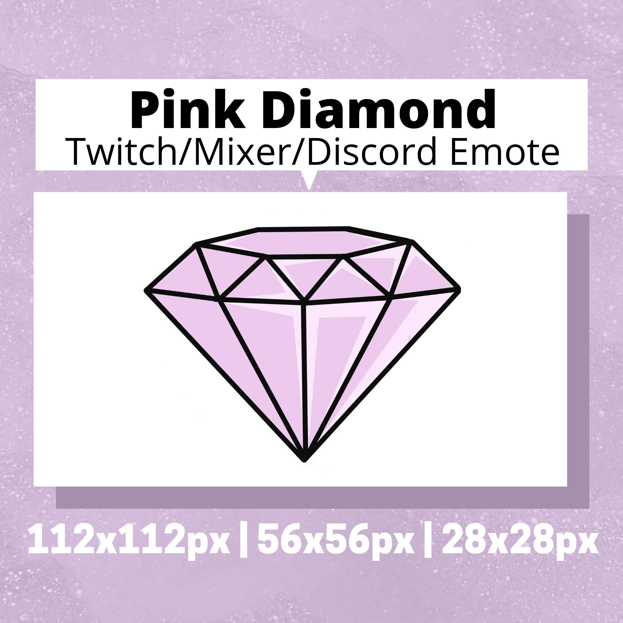 Pink Diamond Twitch/mixer/discord Emote/channel Point Badge - Etsy UK