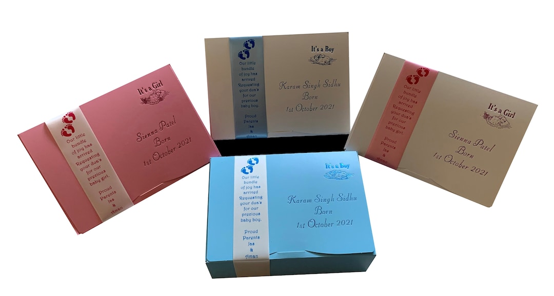 Personalized Indian Sweet (mithai) Boxes With Fully Customizable 38mm ...