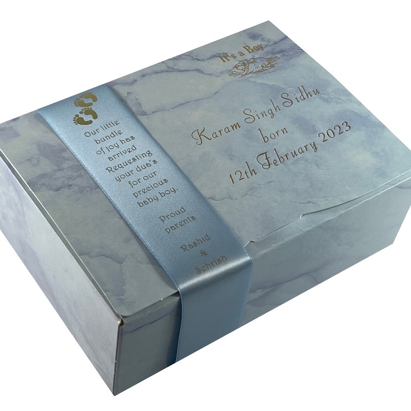 Baby Boy Paper Sweet Box - Etsy