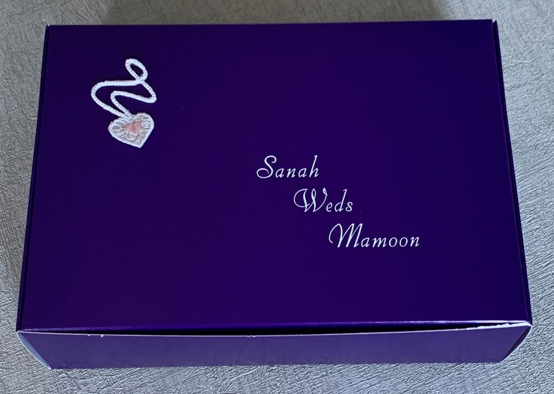 Purple Personalised Indian Sweet Boxes, Suitable for Mithai, Barfi Etc ...