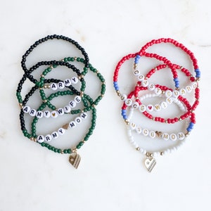 Military Bracelet, Navy Mom, Navy Wife, Army Mom, Army Wife, Coast ...