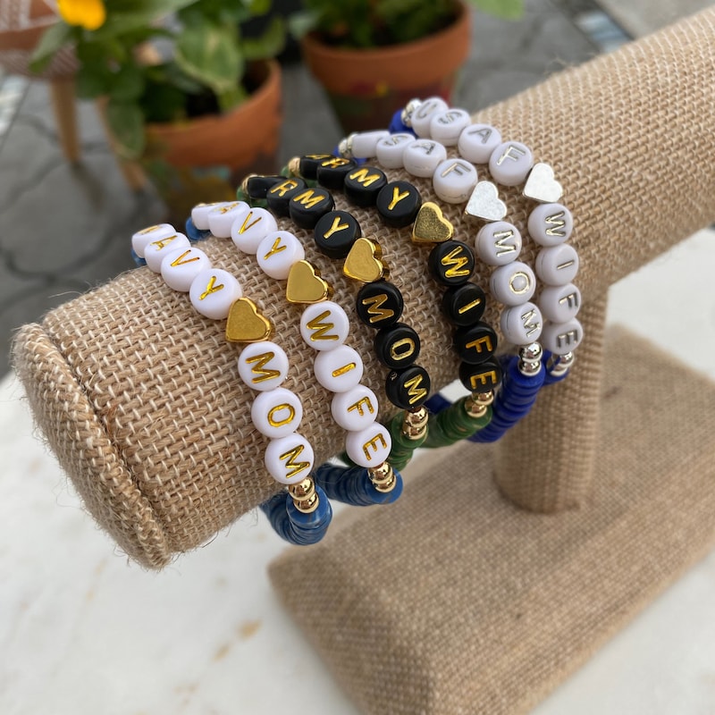 Marine Mom Bead Bracelet - Etsy