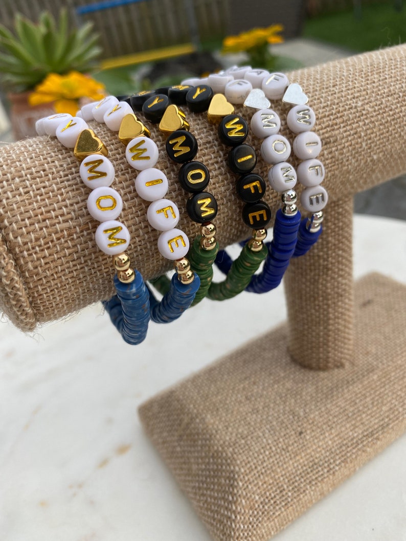 Beaded Bracelet Military Navy Army Navy Mom Navy Wife - Etsy