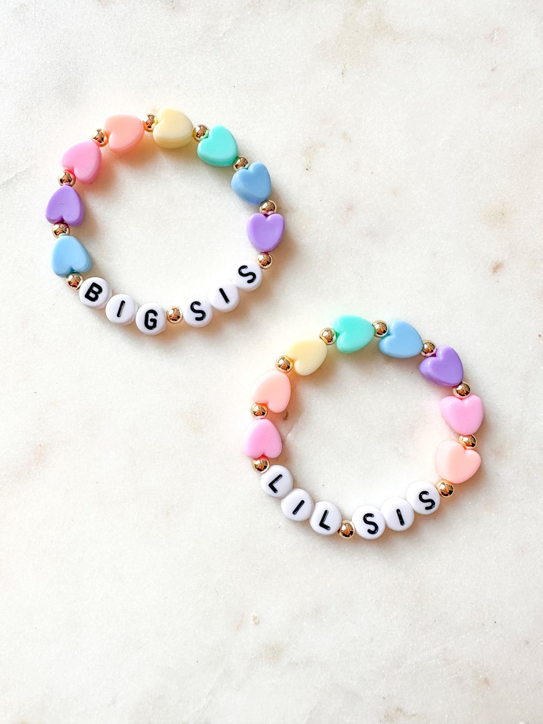 Big Sis Bracelet, Lil Sis Bracelet, New Baby Gift, Kids Bracelet ...