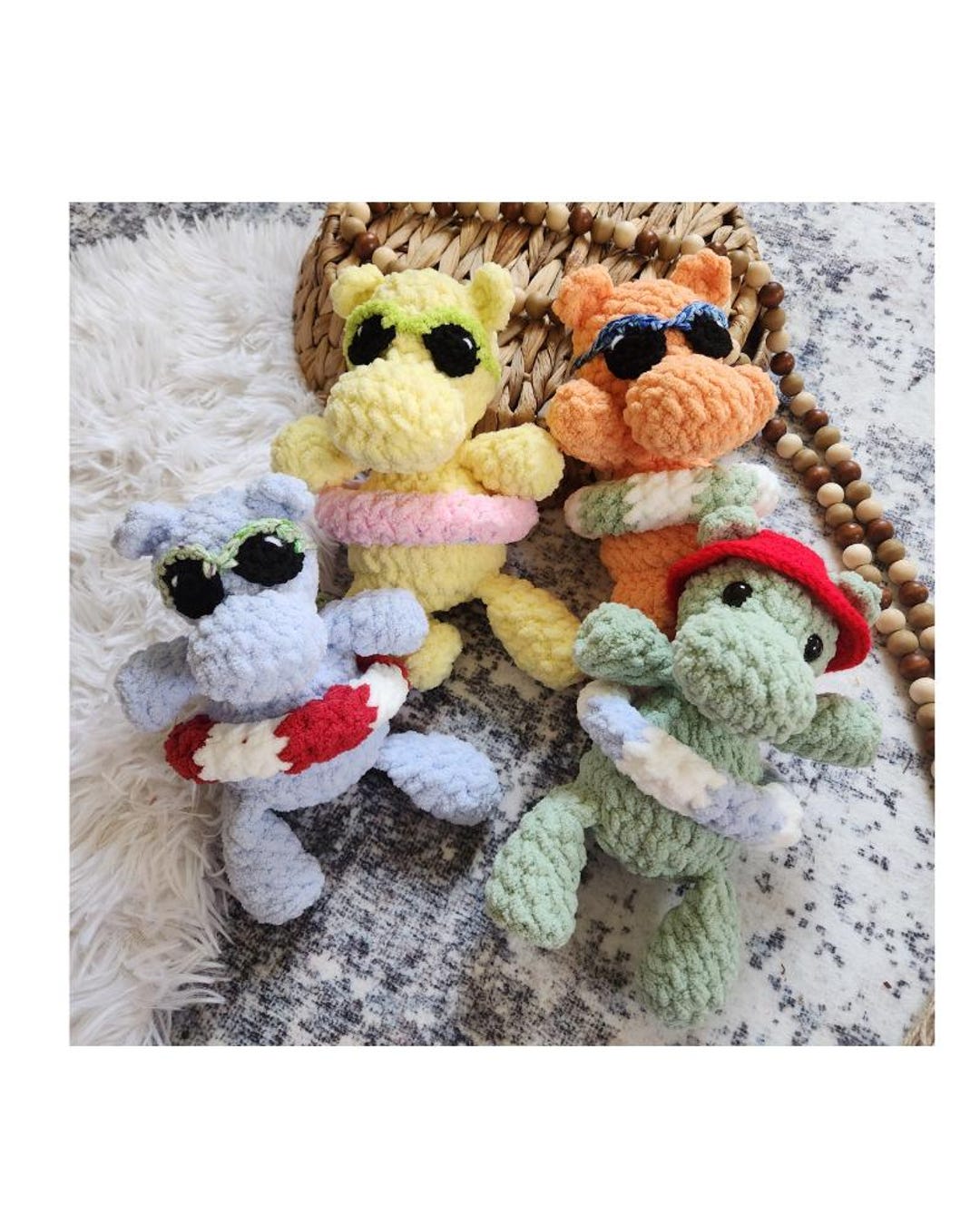 R2S Beach Hippo /crochet / Plushie / Amigurumi - Etsy