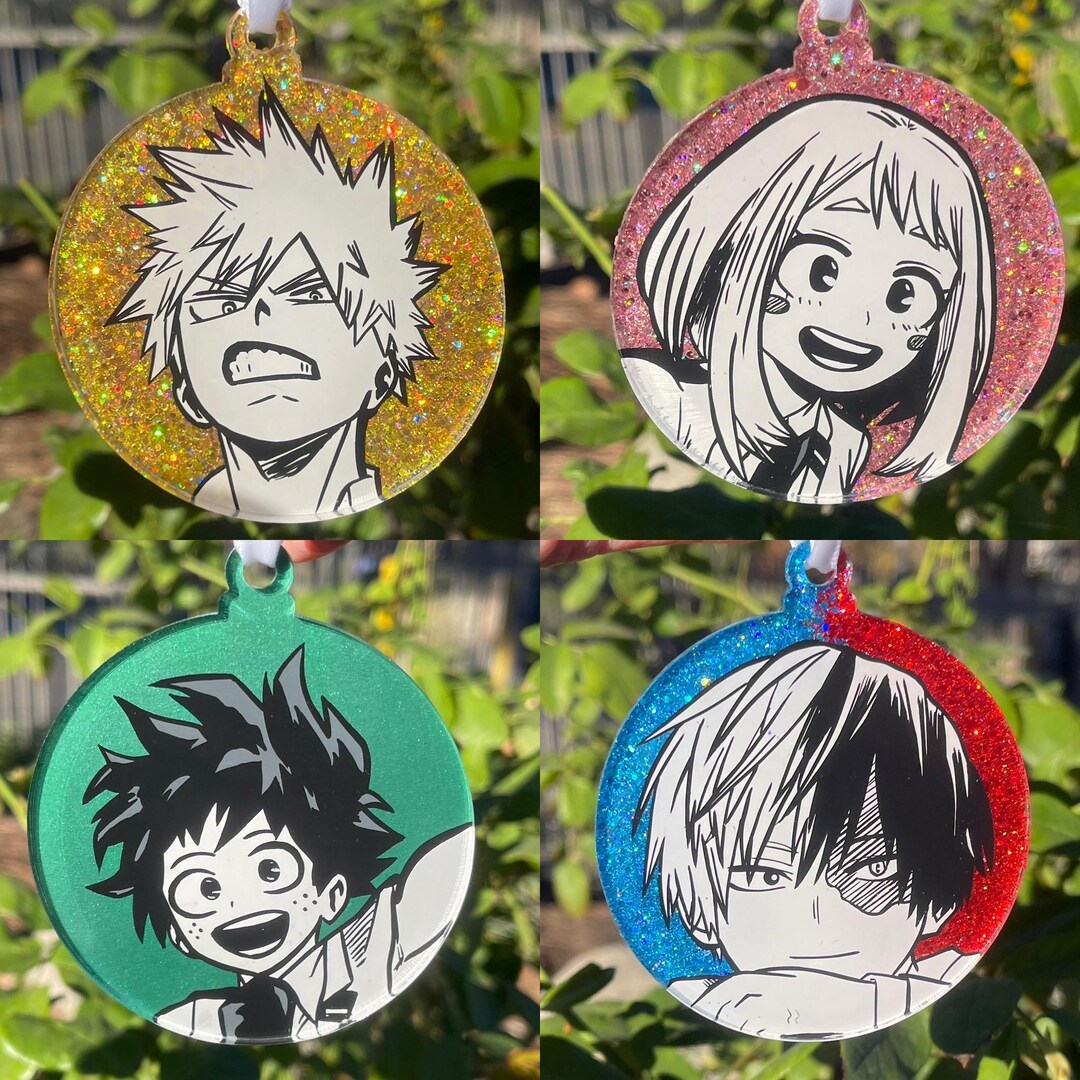 Anime Ornaments, Hand Painted, Glitter, Christmas, Tree - Etsy