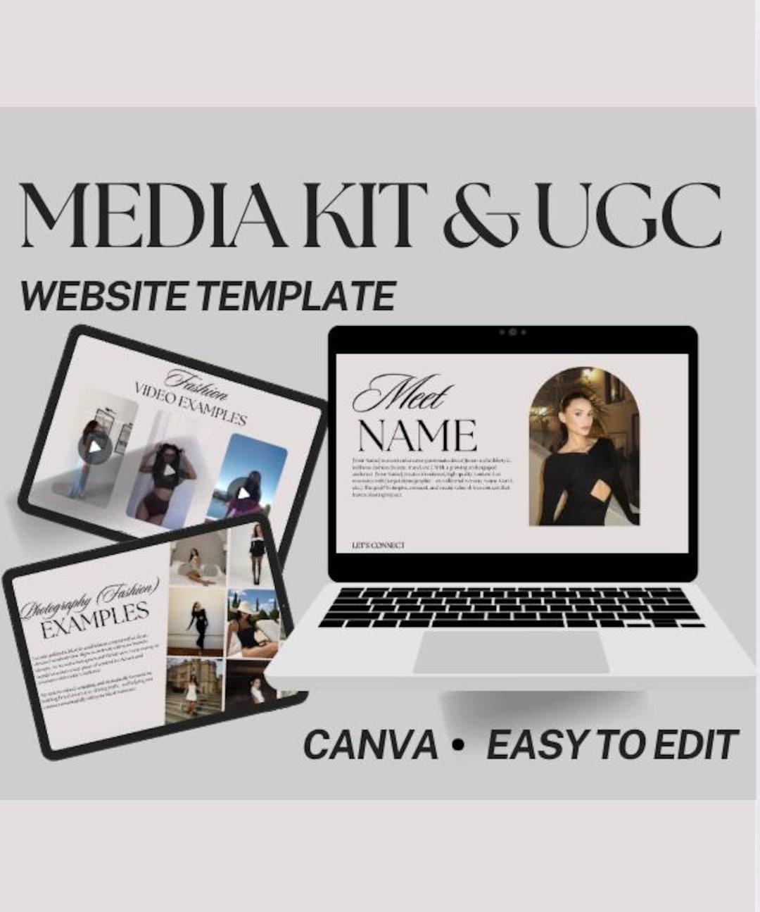 Media Kit WEBSITE Template for Canva | Blogger Media Kit, Instagram ...