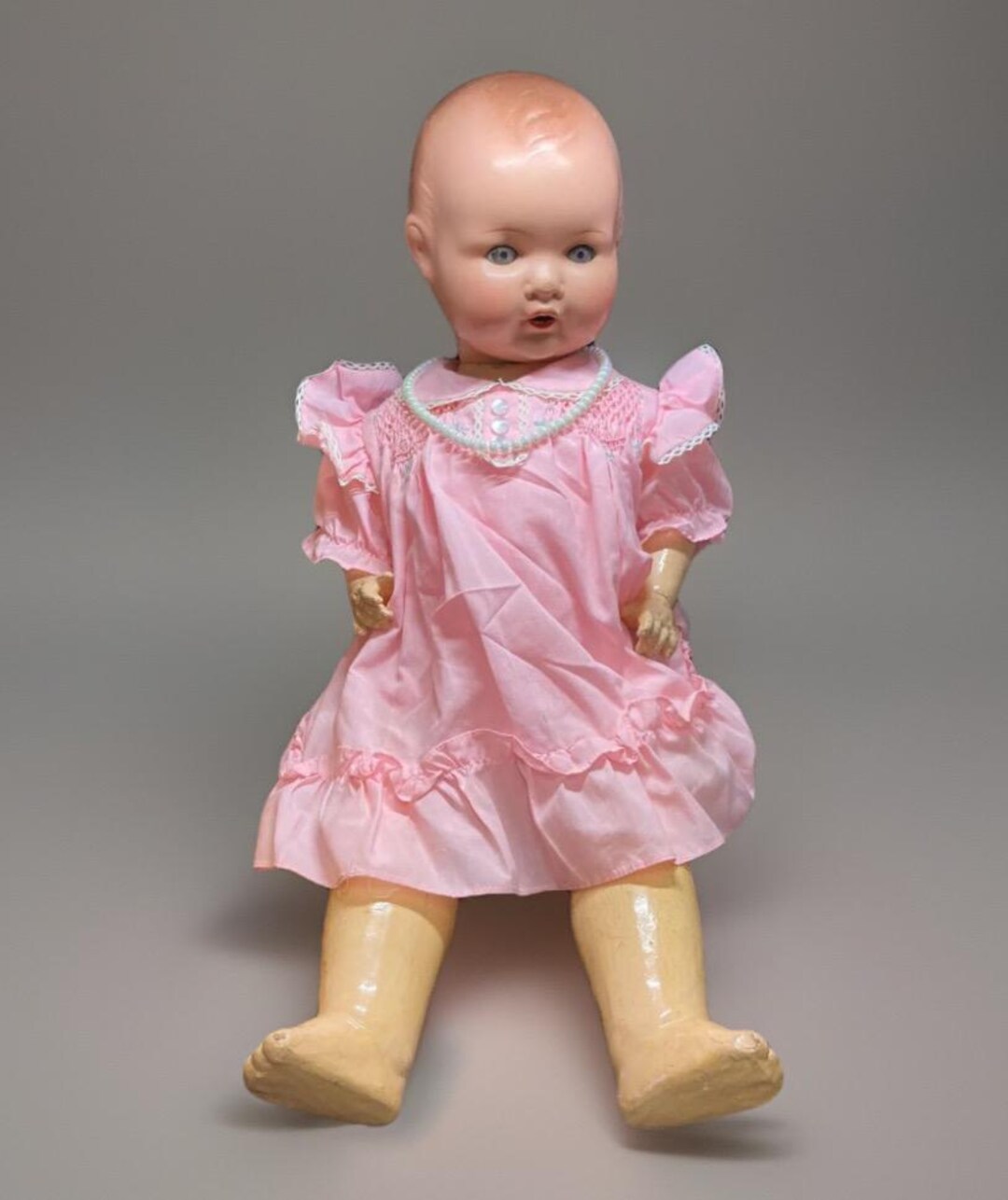 Vintage, Antique Large Composite Doll With Sleeping Eyes , Unmarked - Etsy
