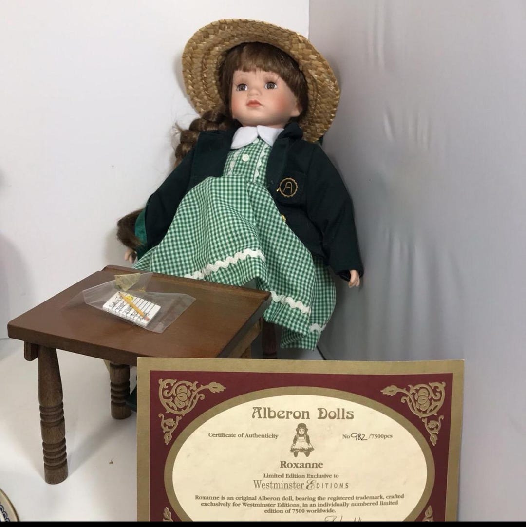 Little Girl in Sschool With Her Furniture by Alberon , Limit Edition ...