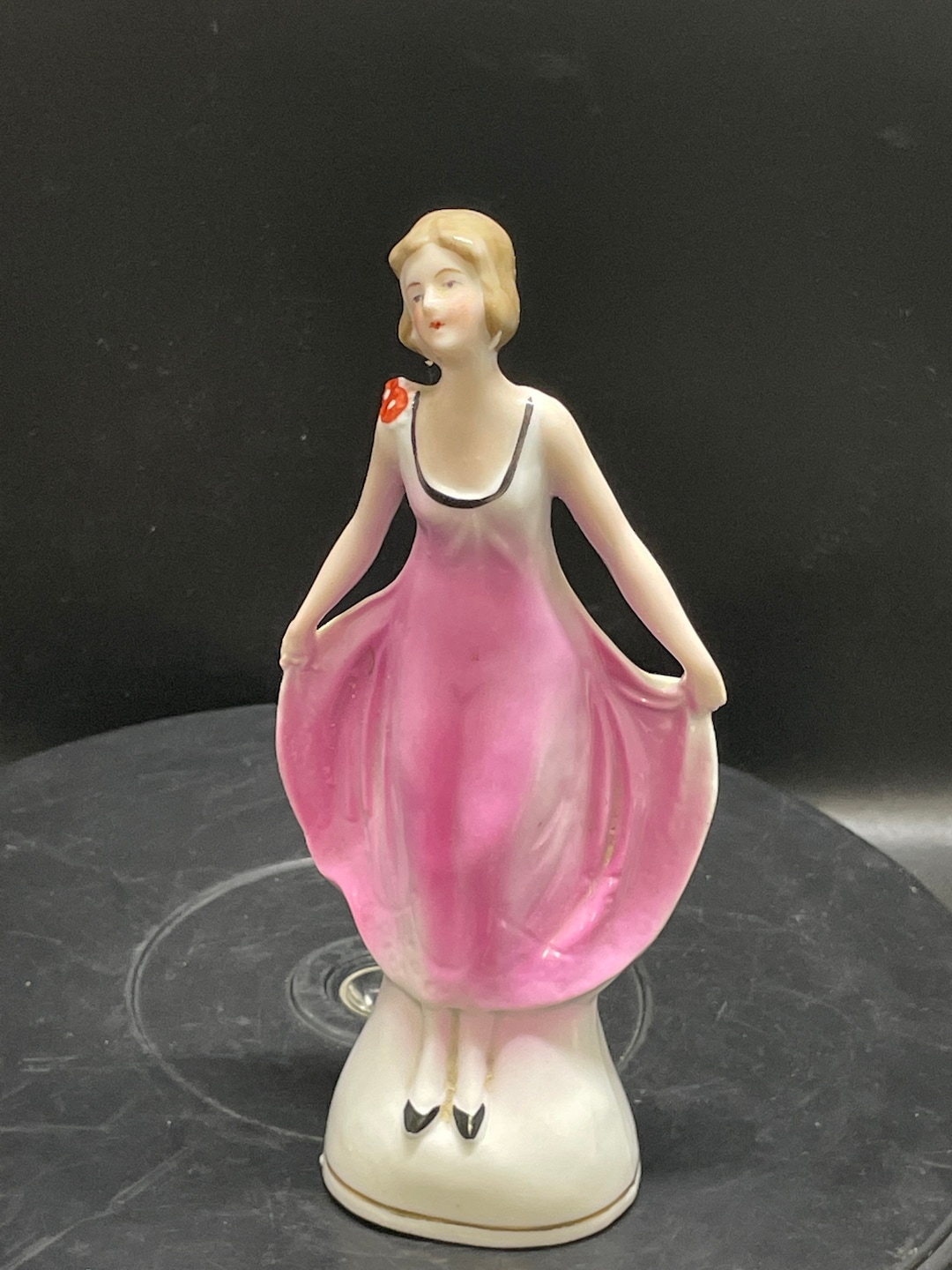 Vintage Foreign Porcelain Figurine of Lady in Pink , Numbered 8041 - Etsy