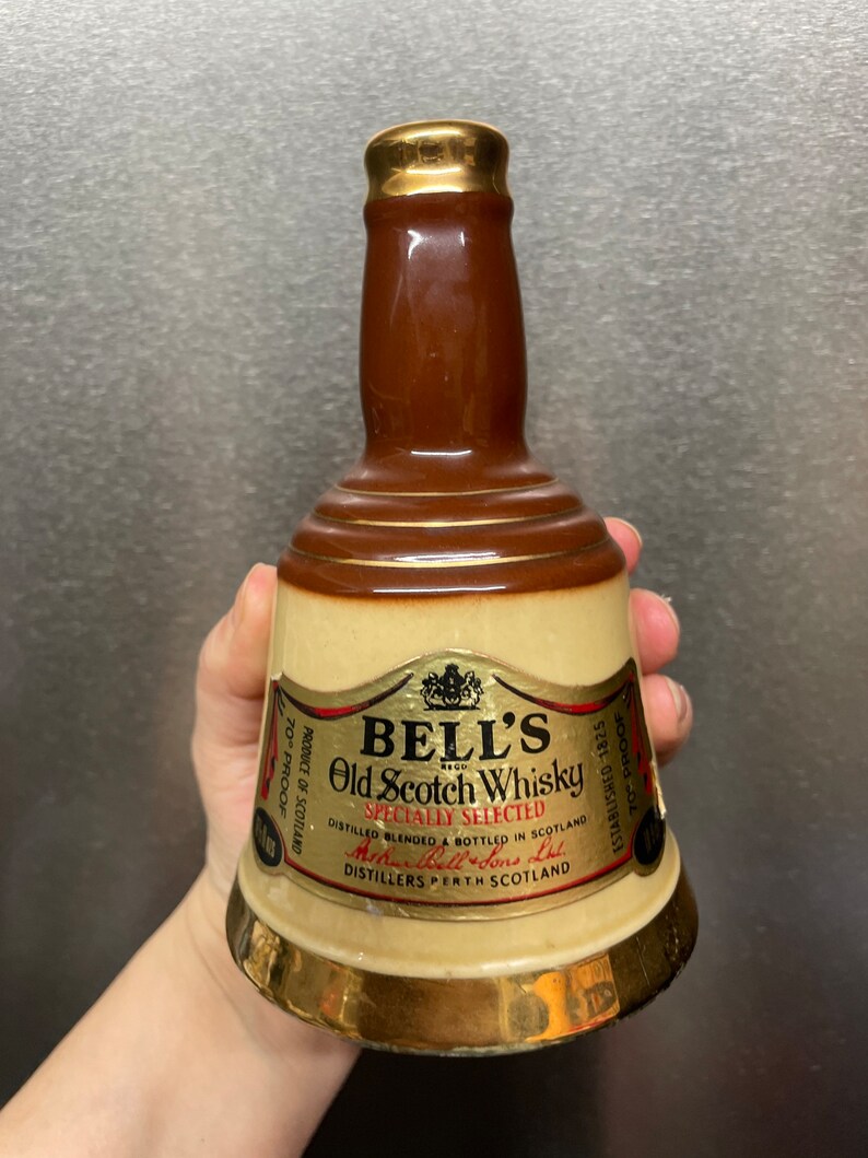 Vintage Porcelain Wade Bell's Old Scotch Whisky Empty Ceramic Bottle ...