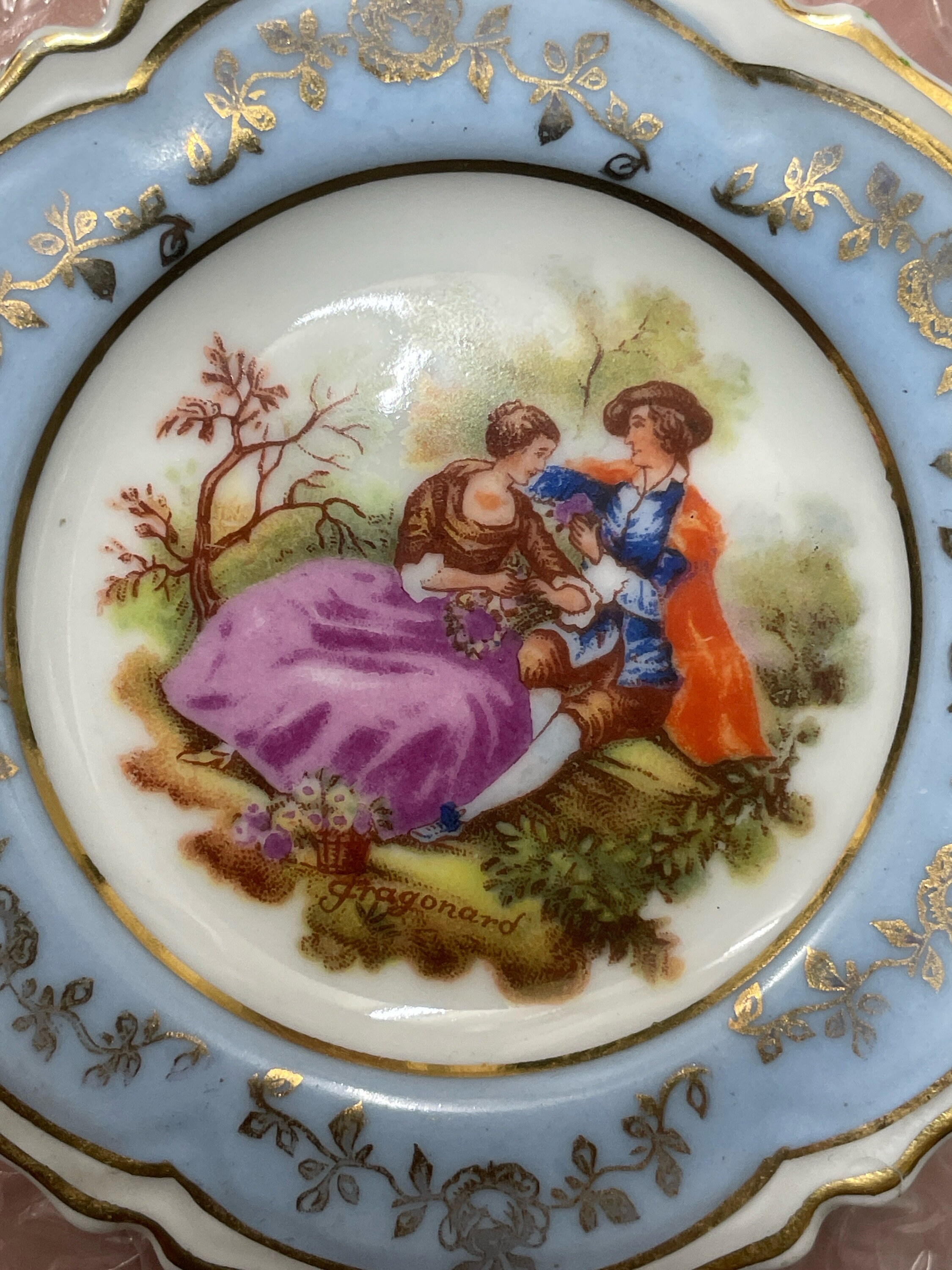 Vintage French Limoges Pill Dish , Marked Limoges France With Couple in ...