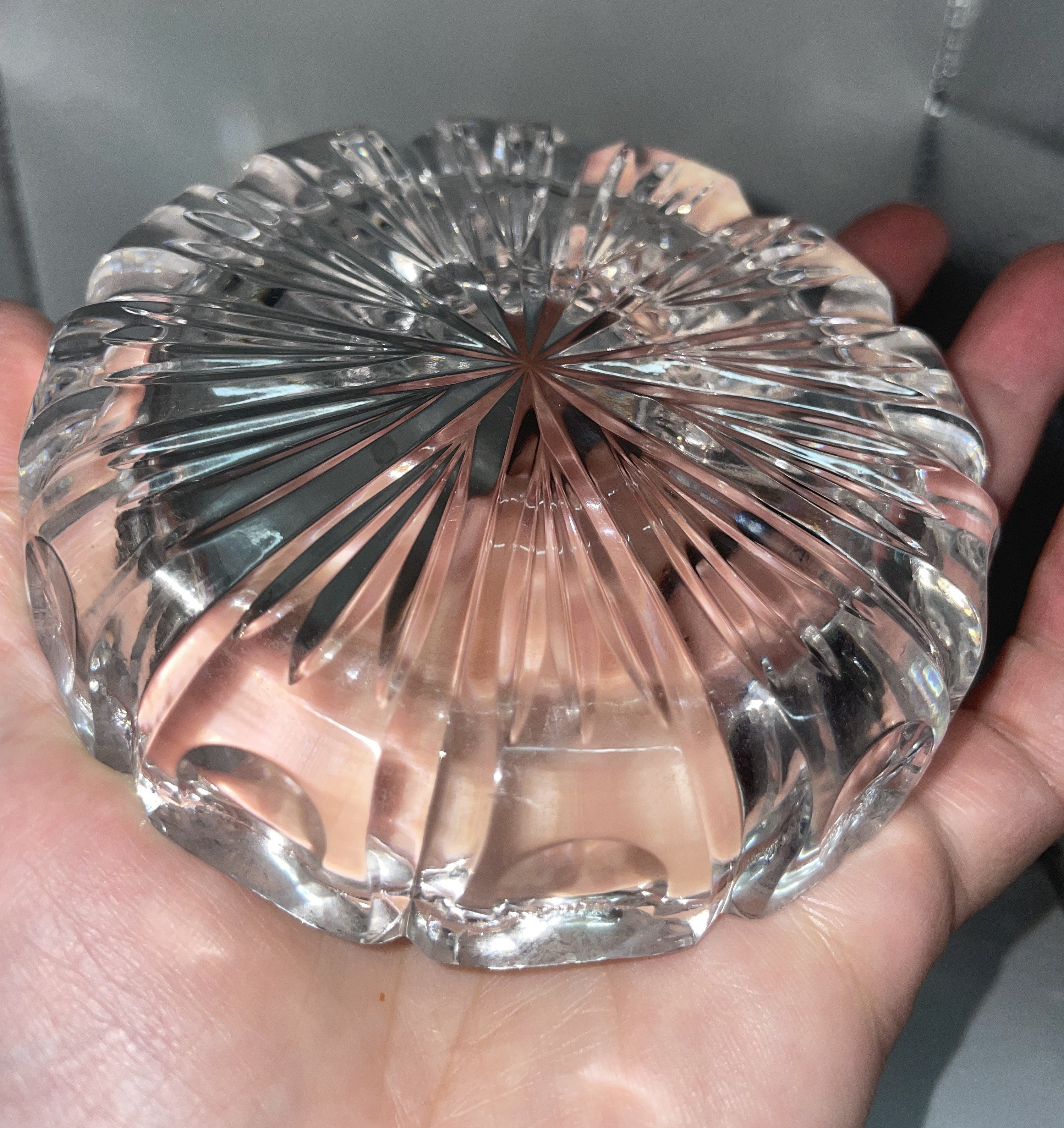 Vintage Cut Glass , Small Ash Tray/ Pin Dish - Etsy