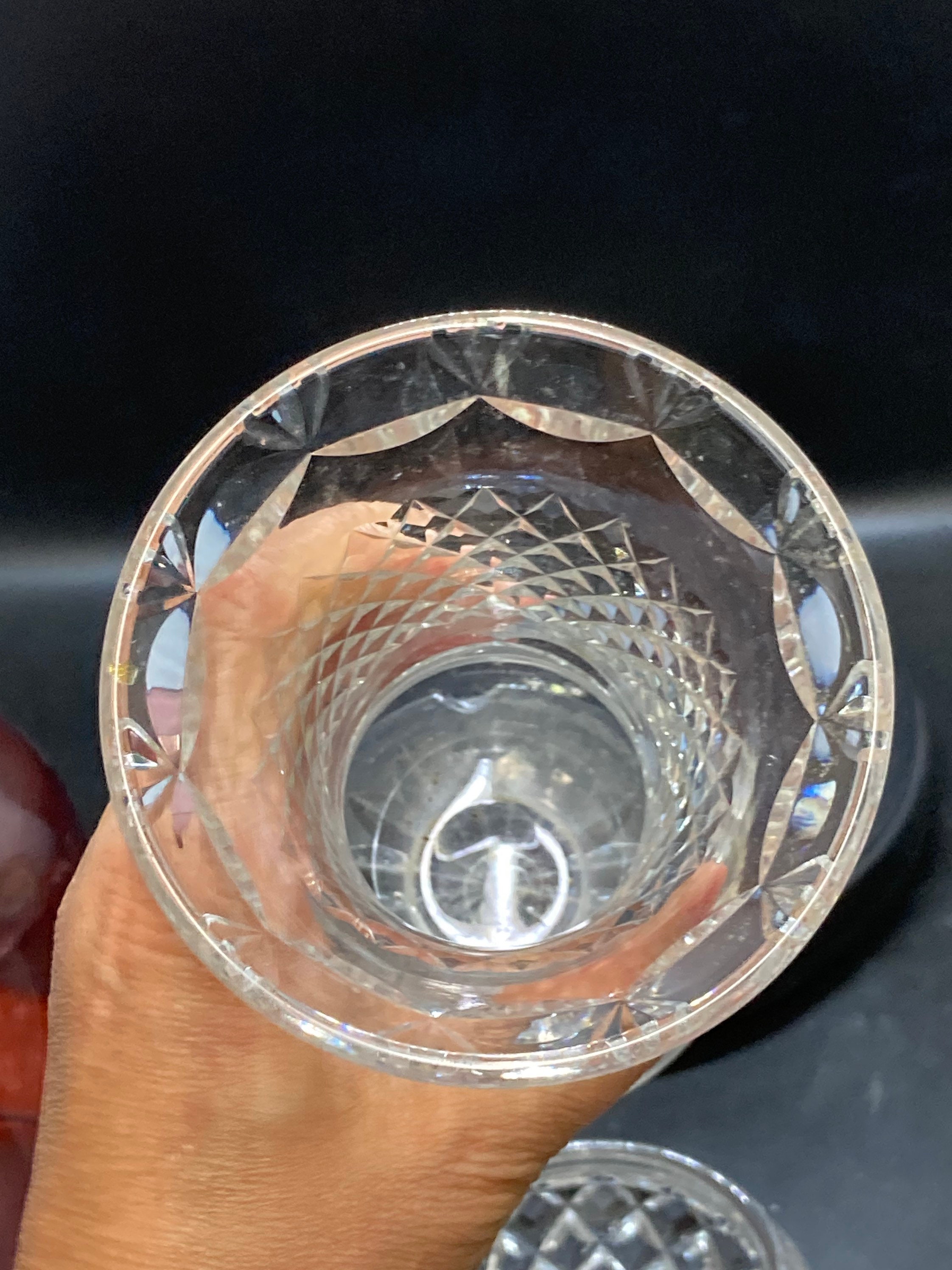 Vintage Cut Glass Crystal Vase - Etsy