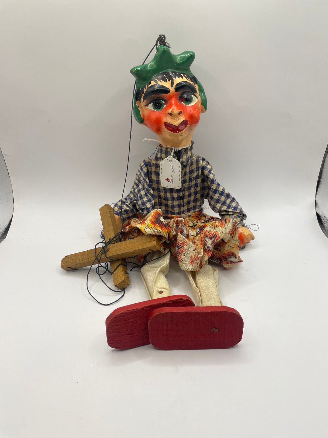 Vintage Pancho Villa Wife Doll, Marionette, Mexican Lady , Old String ...