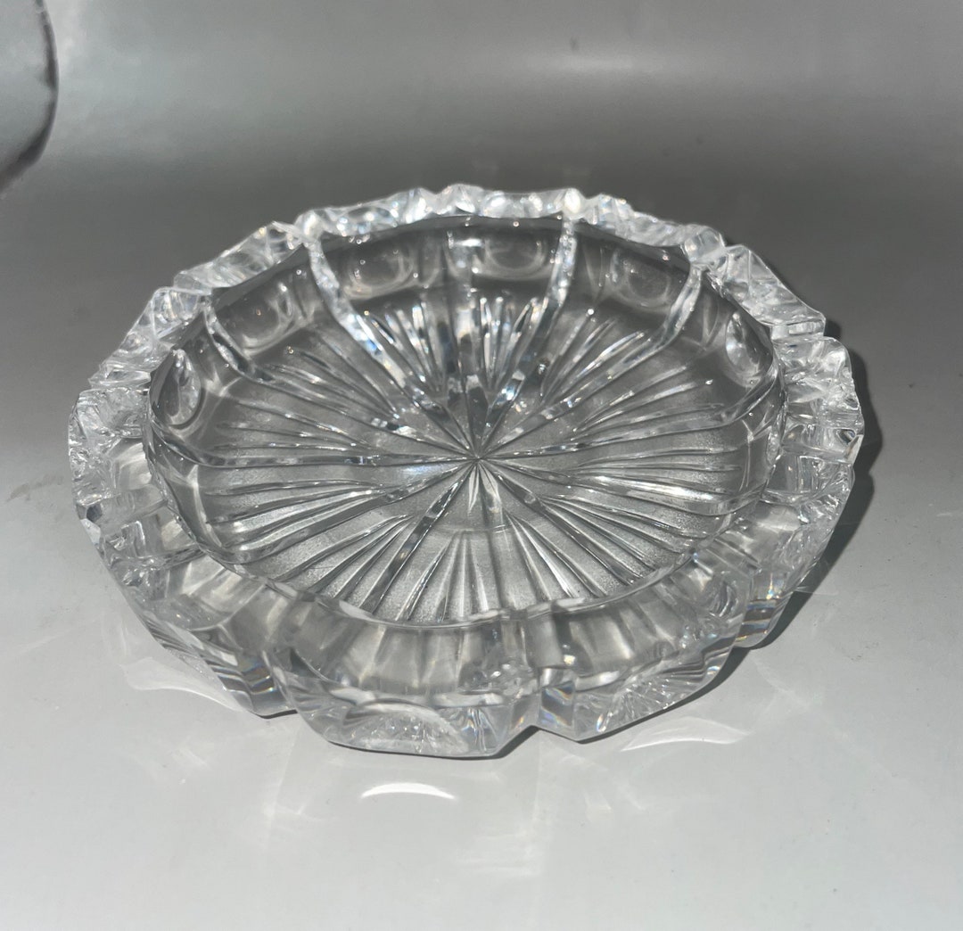 Vintage Cut Glass , Small Ash Tray/ Pin Dish - Etsy