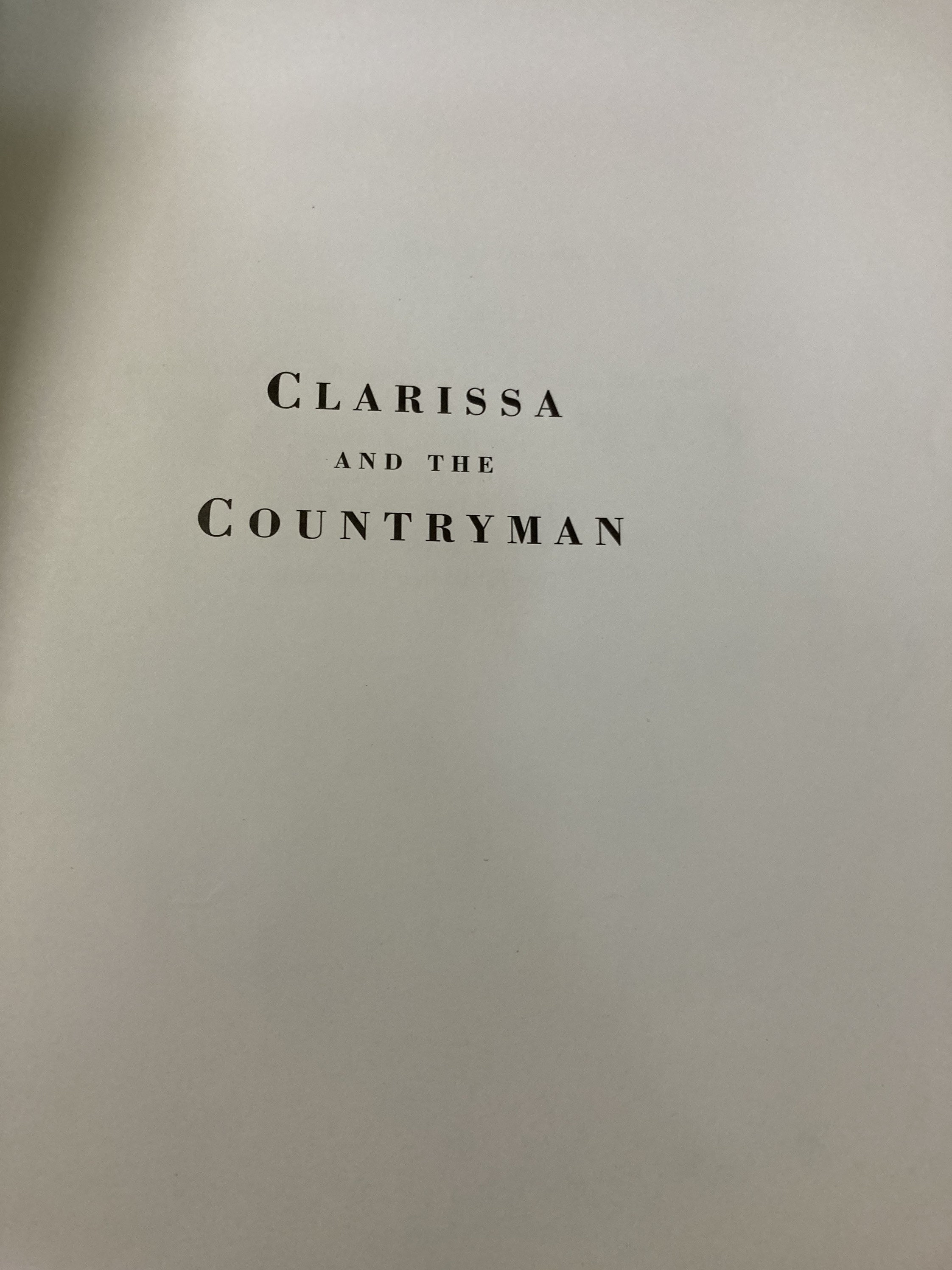 Clarissa and the Countryman book Clarissa D Wright HB Book a | Etsy