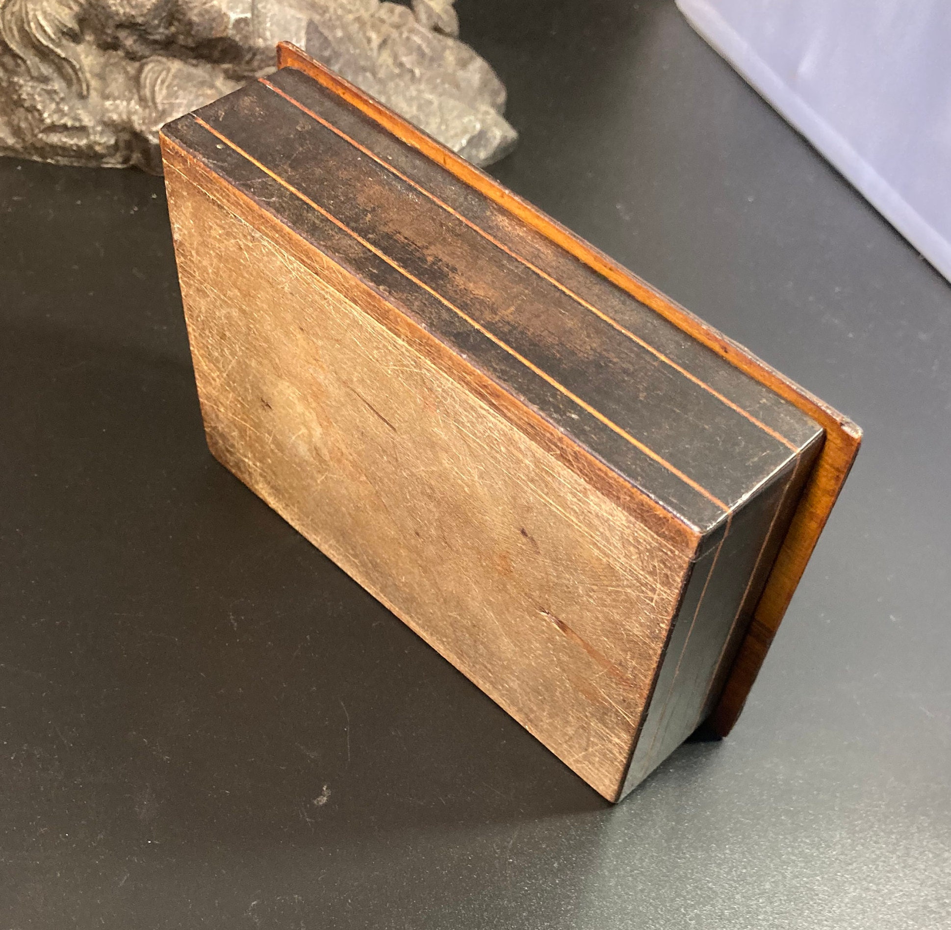 Vintage Decorated Wooden Cigarette Box - Etsy