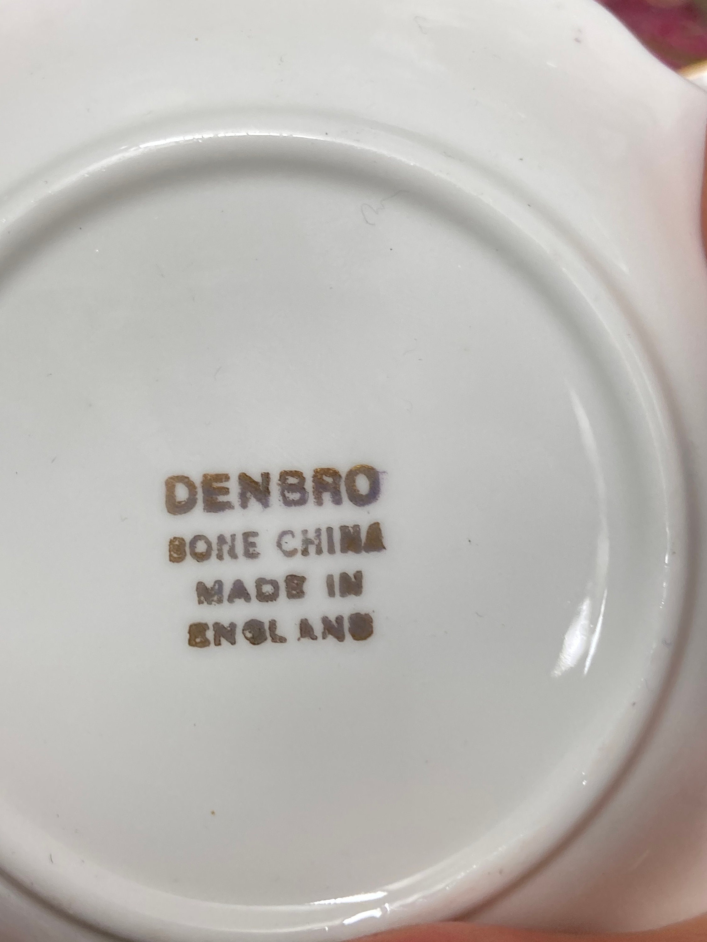 Set of Pair Vintage Denbro, Miniature Signed Plates/pill Dishes,marked ...