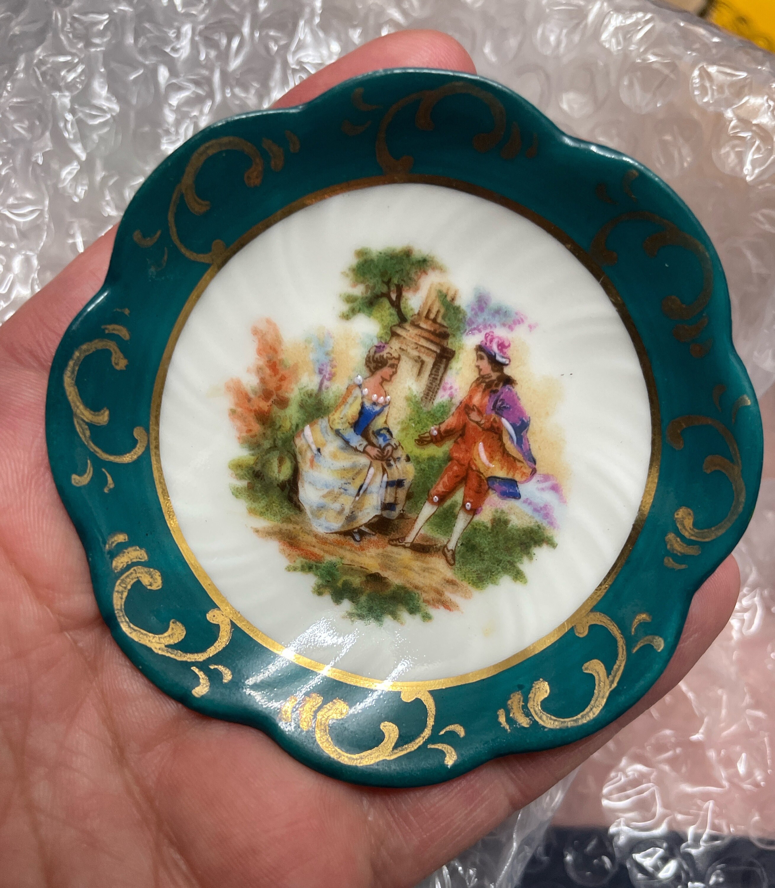 Vintage French Limoges Pill Dish , Marked Limoges France With Couple in ...