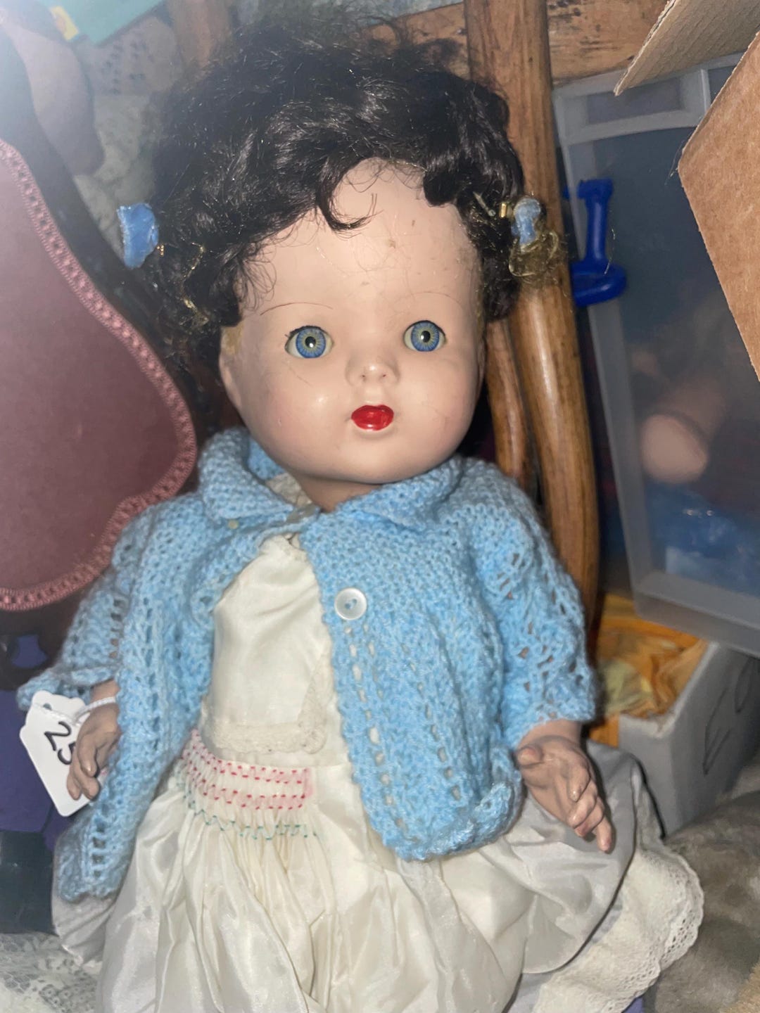 Vintage Walking Bisqueloid (?) Doll , Moves Head When You Move Her Legs ...