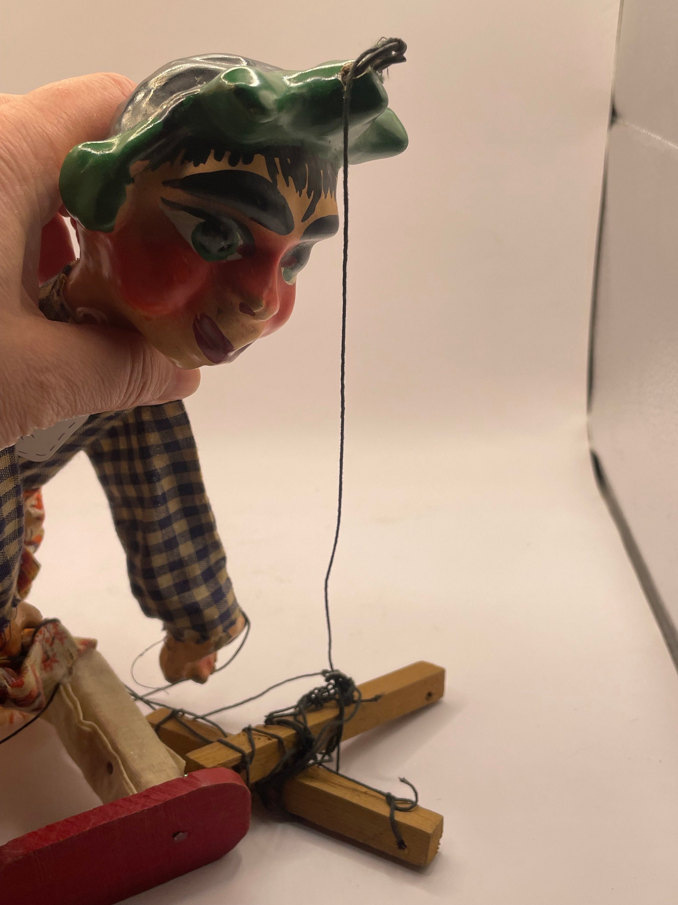 Vintage Pancho Villa Wife Doll, Marionette, Mexican Lady , Old String ...