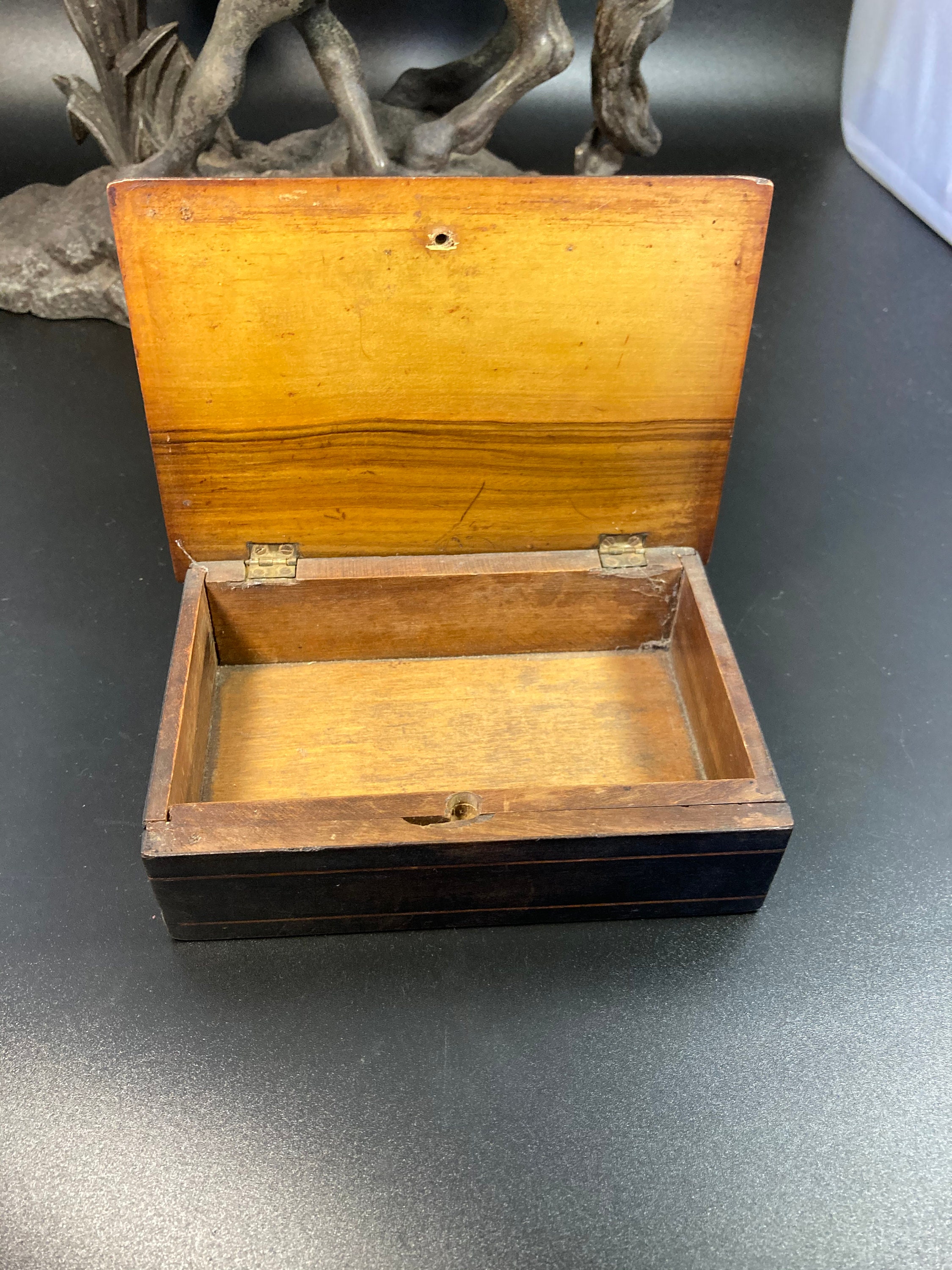 Vintage Decorated Wooden Cigarette Box - Etsy