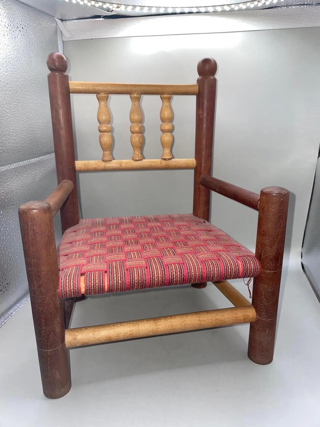 Vintage Large White Wooden Dolls Chair - Etsy UK
