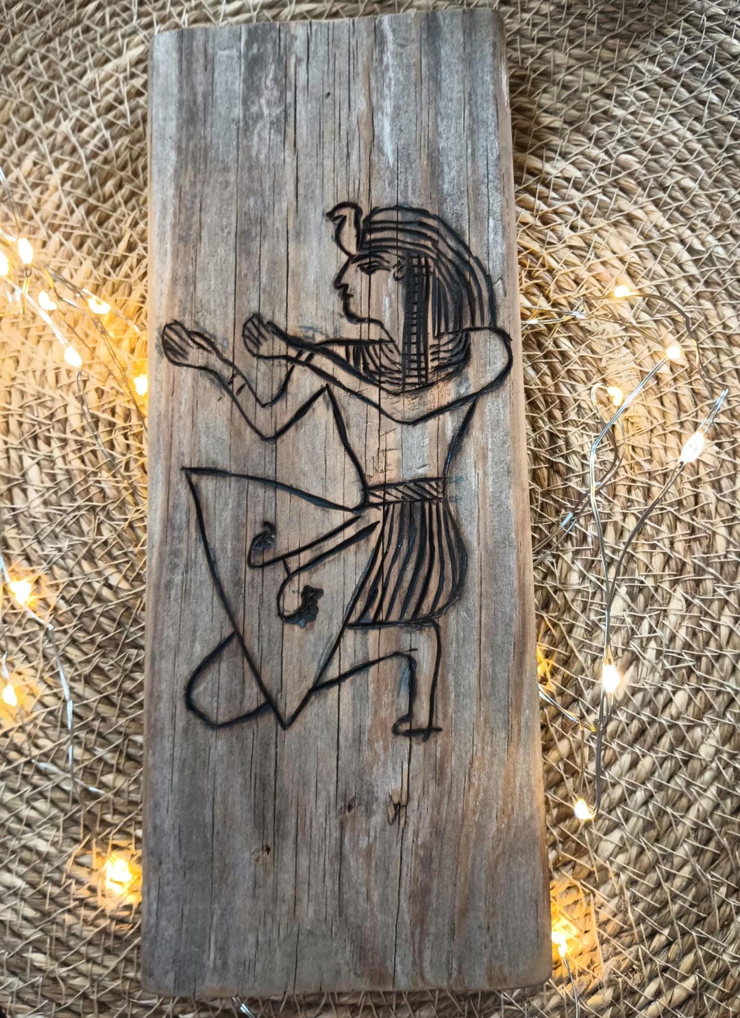B.T. Egyptian Handmade Wood Etching Burn Art Wall Hanging Signed - Etsy