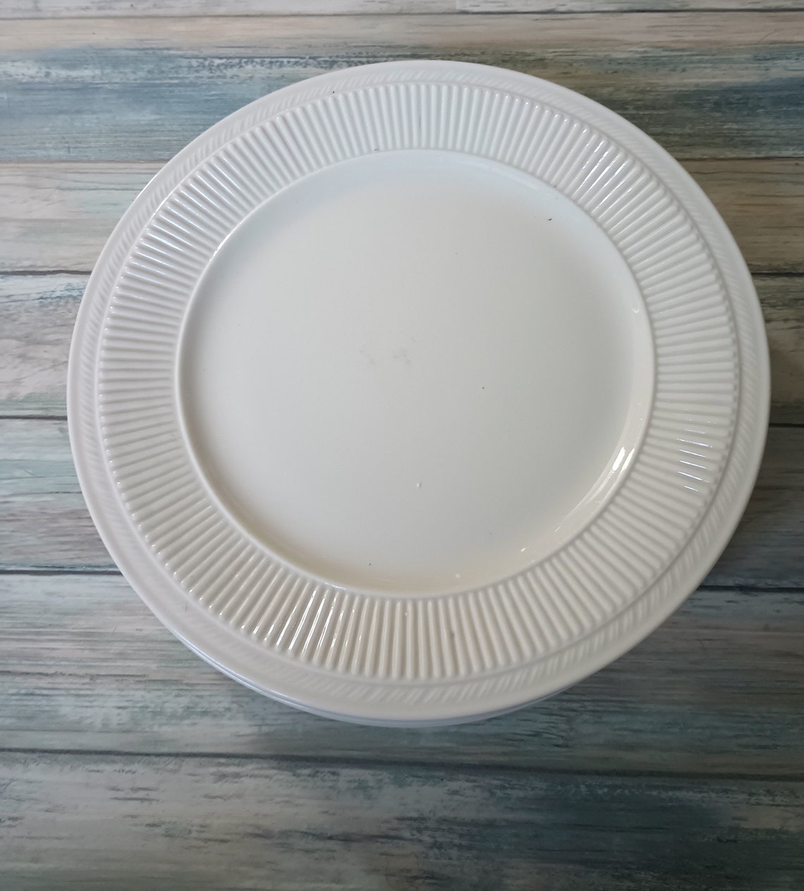 Staffordshire SHENANGO Pottery Co. New Castle USA Beige 9 Plates Set of ...