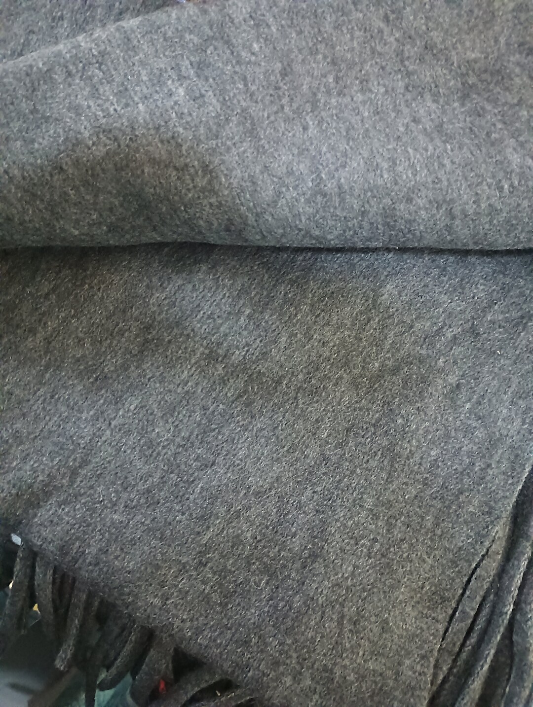 Lucky Brand 35'' 70'' Unfolded X 17'' 12'' Fringe Neck Scarf Charcoal ...