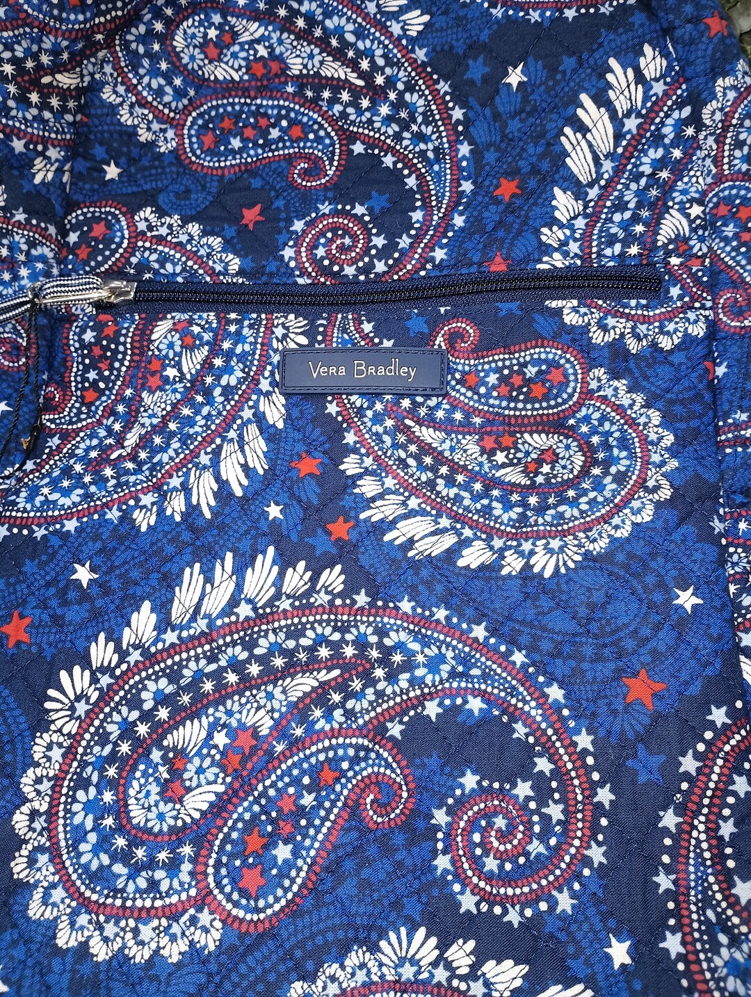 Vera Bradley Backpack Quilted Patriotic Paisley Purse Bag Cloth - Etsy