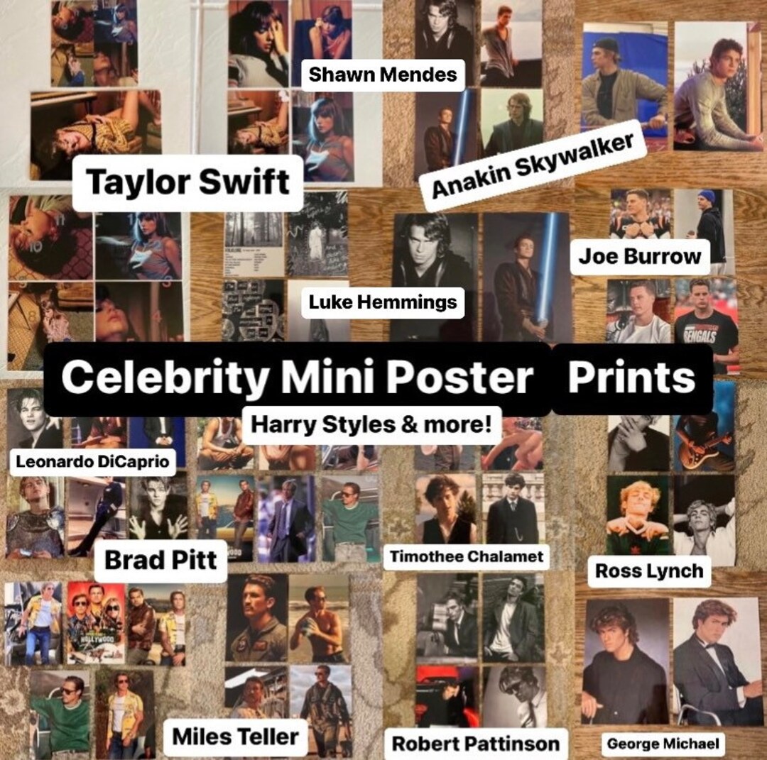 Celebrity Mini Poster Prints - Etsy