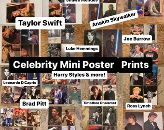 Male Celebrity Mini Posters / Prints - Etsy