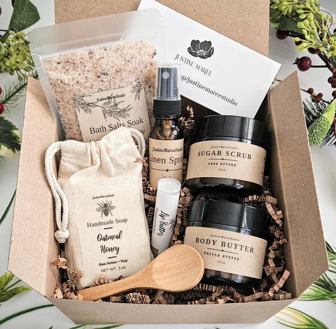 Natural Spa Gift Box | Handcrafted Body Care | Pamper Self Care Set ...