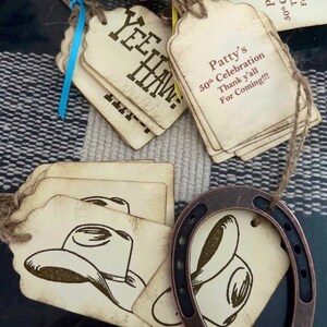 Cowboy Hat Handmade Vintage Hang Tags - (8) Tag - Old Fashioned ...