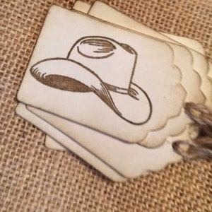 Cowboy Hat Handmade Vintage Hang Tags - (8) Tag - Old Fashioned ...