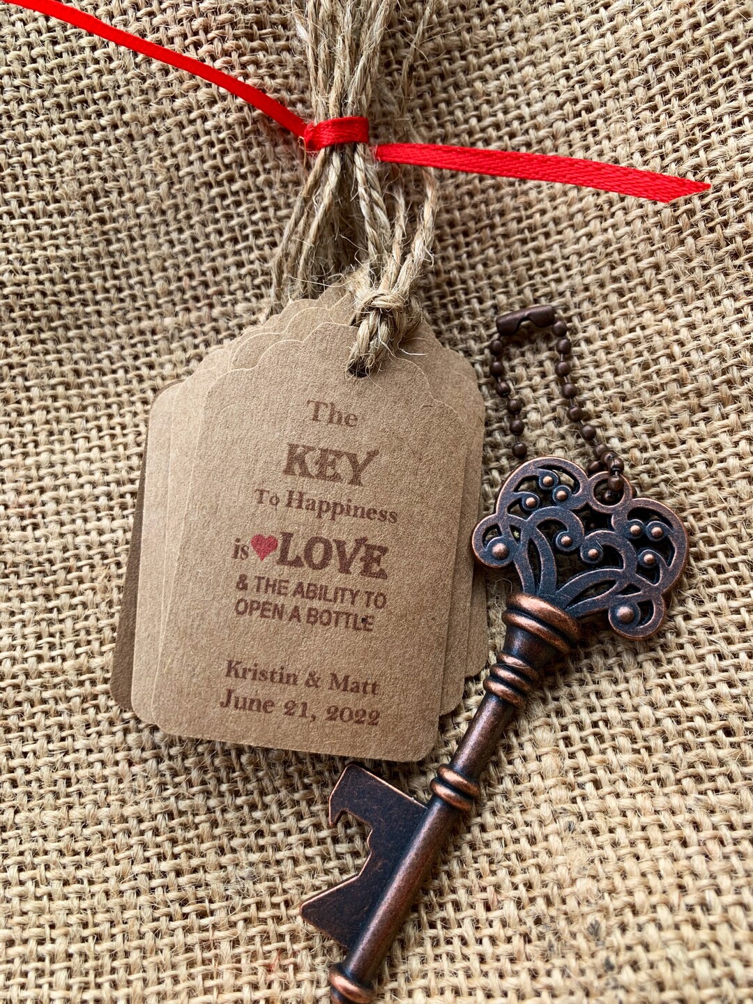 Custom Wedding Tags 15 Key Tags Wedding Favor Key Bottle Opener ...