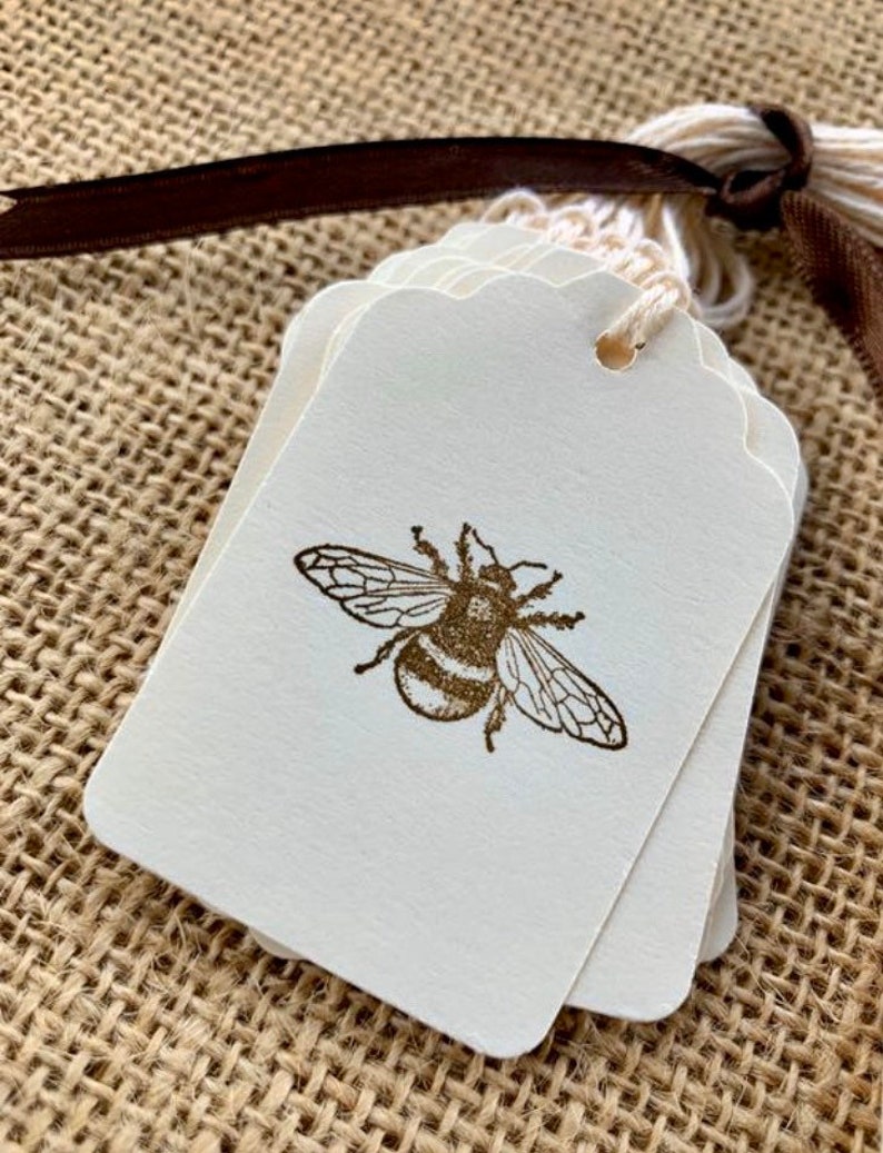 Honey Bee Hang Tags 15 Bee Tags Vintage Honey Bee Honey - Etsy
