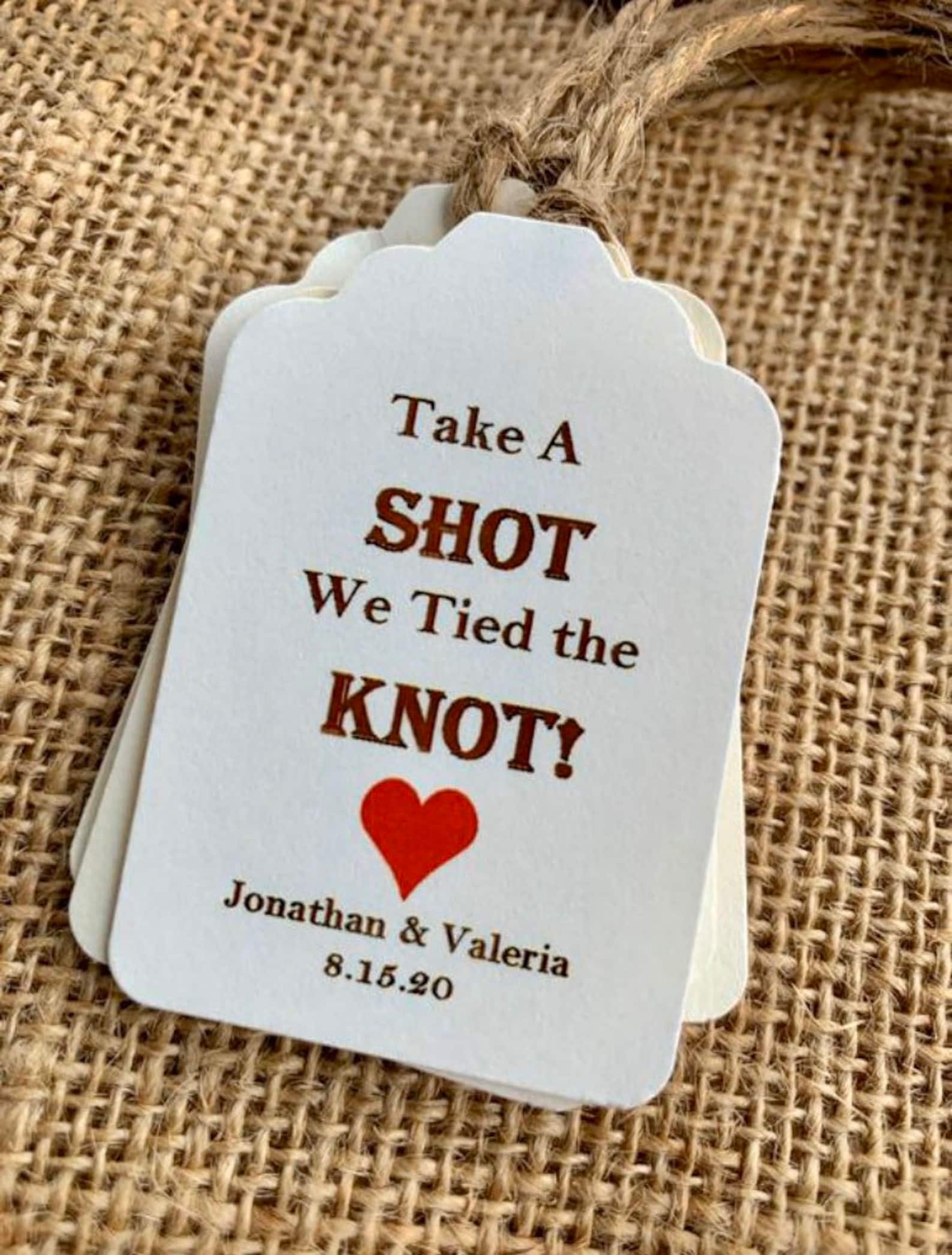 Take a Shot We Tied the Knot (15) Fireball Whiskey Liquor Tags ...