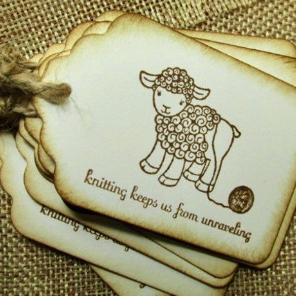 Hand Knit Tags - Etsy