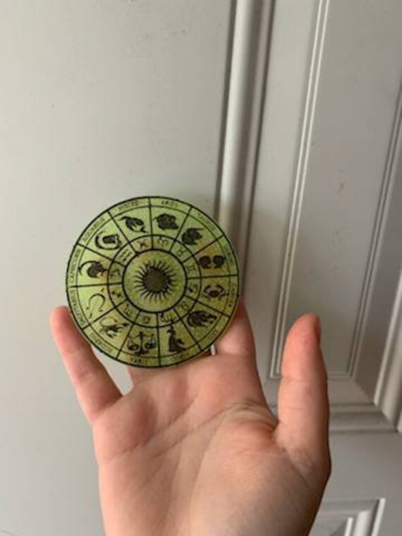 Lime Green Zodiac Paperweight - Etsy