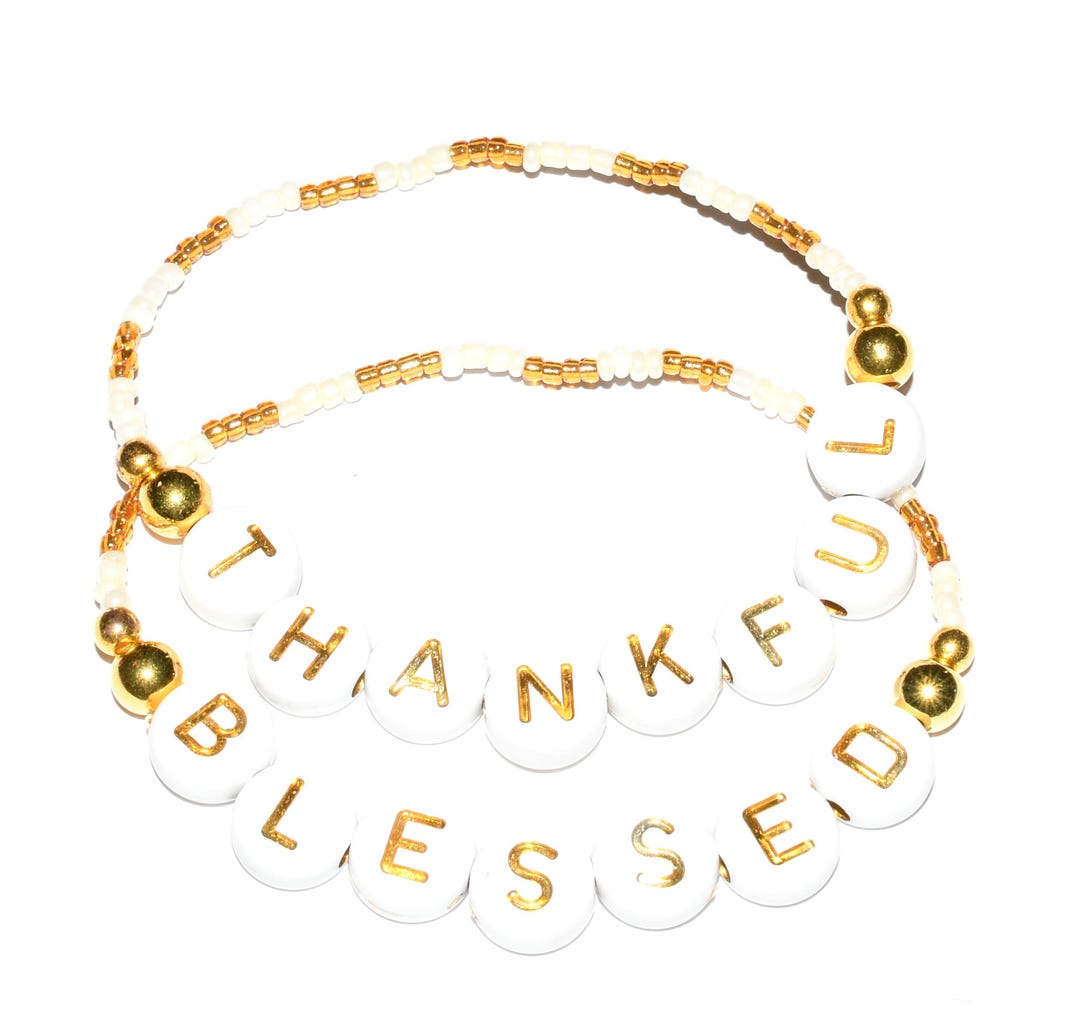 Fall and Thanksgiving Inspired Theme Beaded Bracelets, Thankful and ...