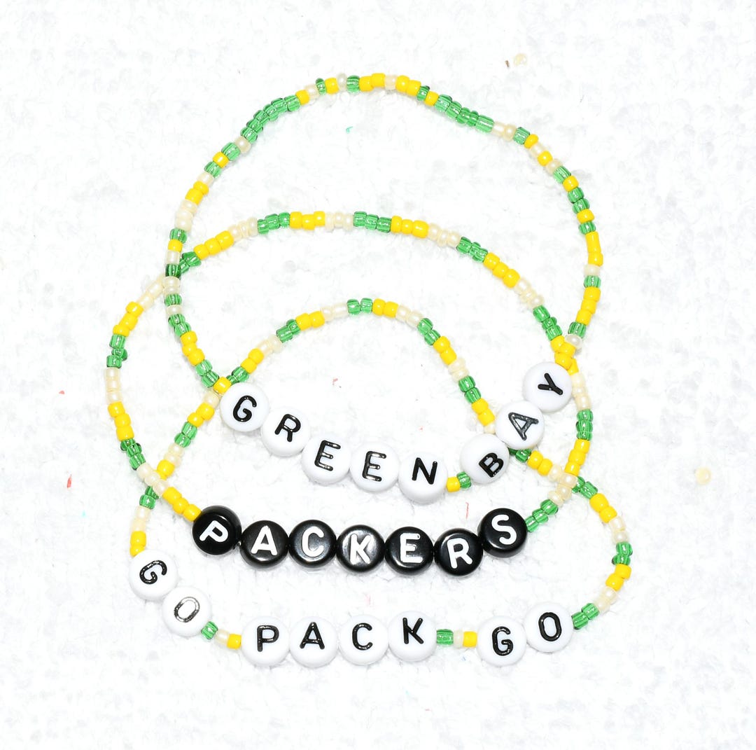 Green Bay Packers Theme Beaded Friendship Bracelet, Set of 3 - Etsy