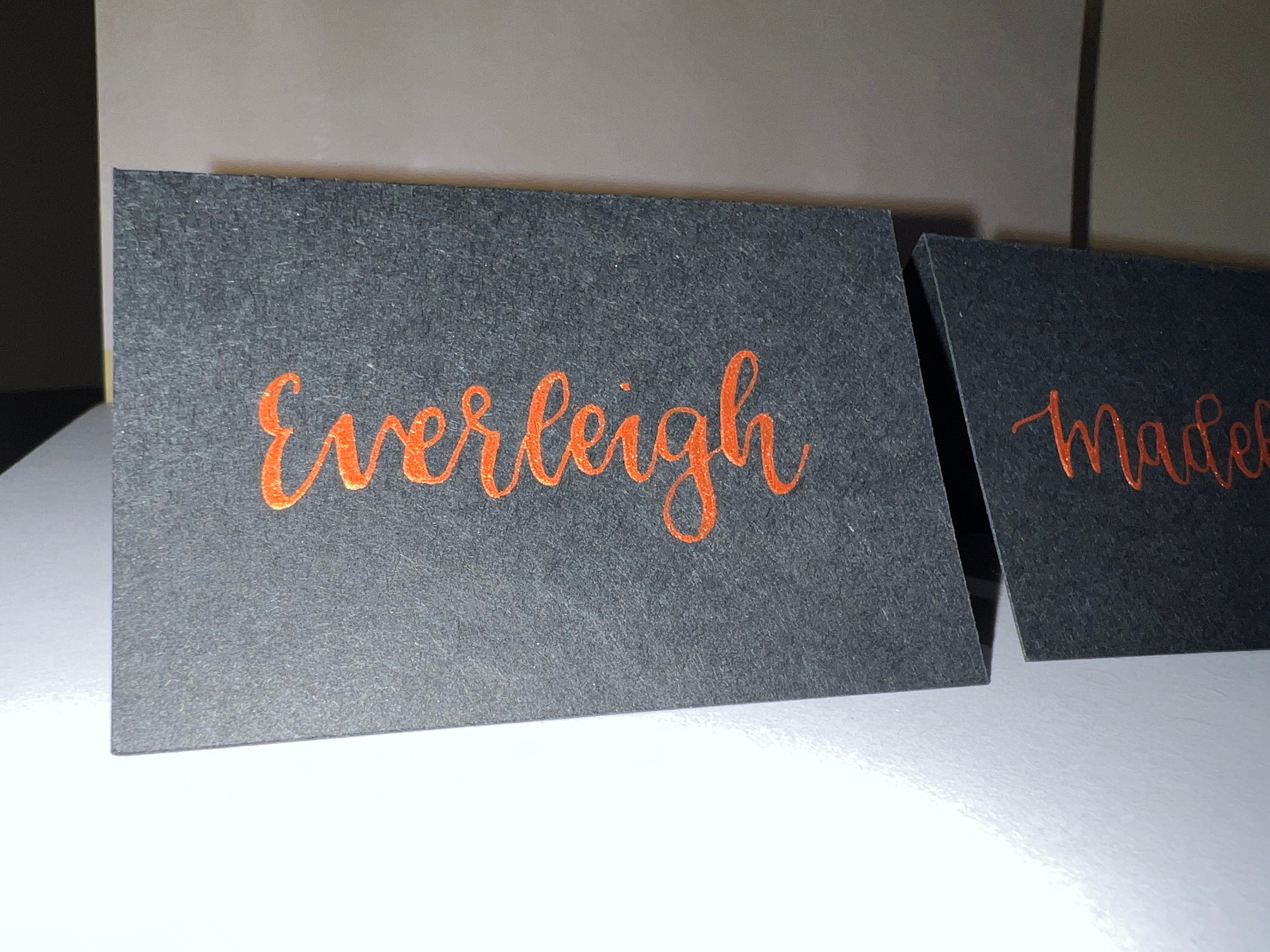 Handmade & Handlettered Place Cards | Calligraphy | Flat or Tented - Etsy