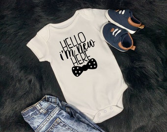 Hello I'm New Here Onesie Baby Shower Gift Baby Gift - Etsy