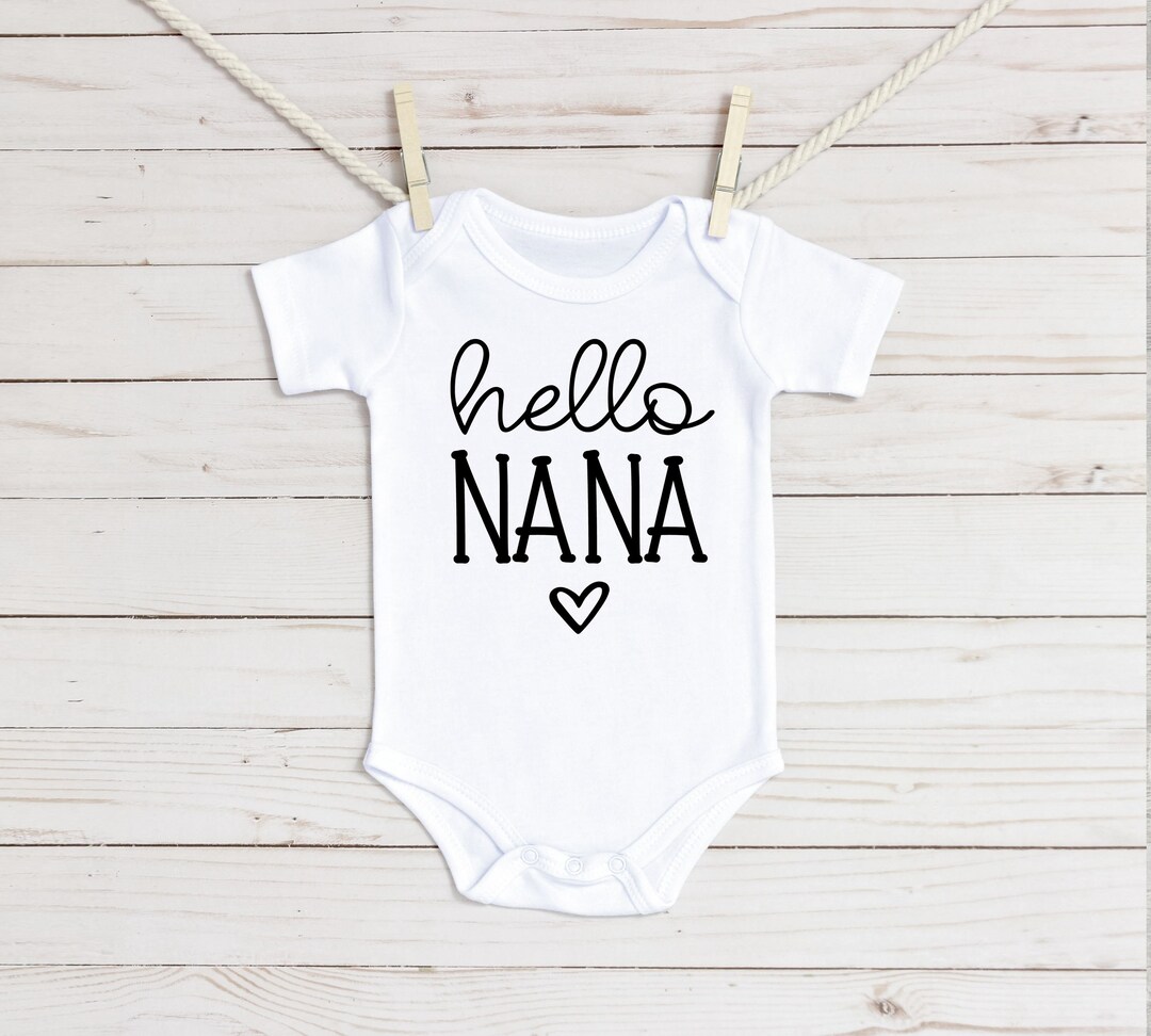 Hello Nana Baby Onesie® - Etsy