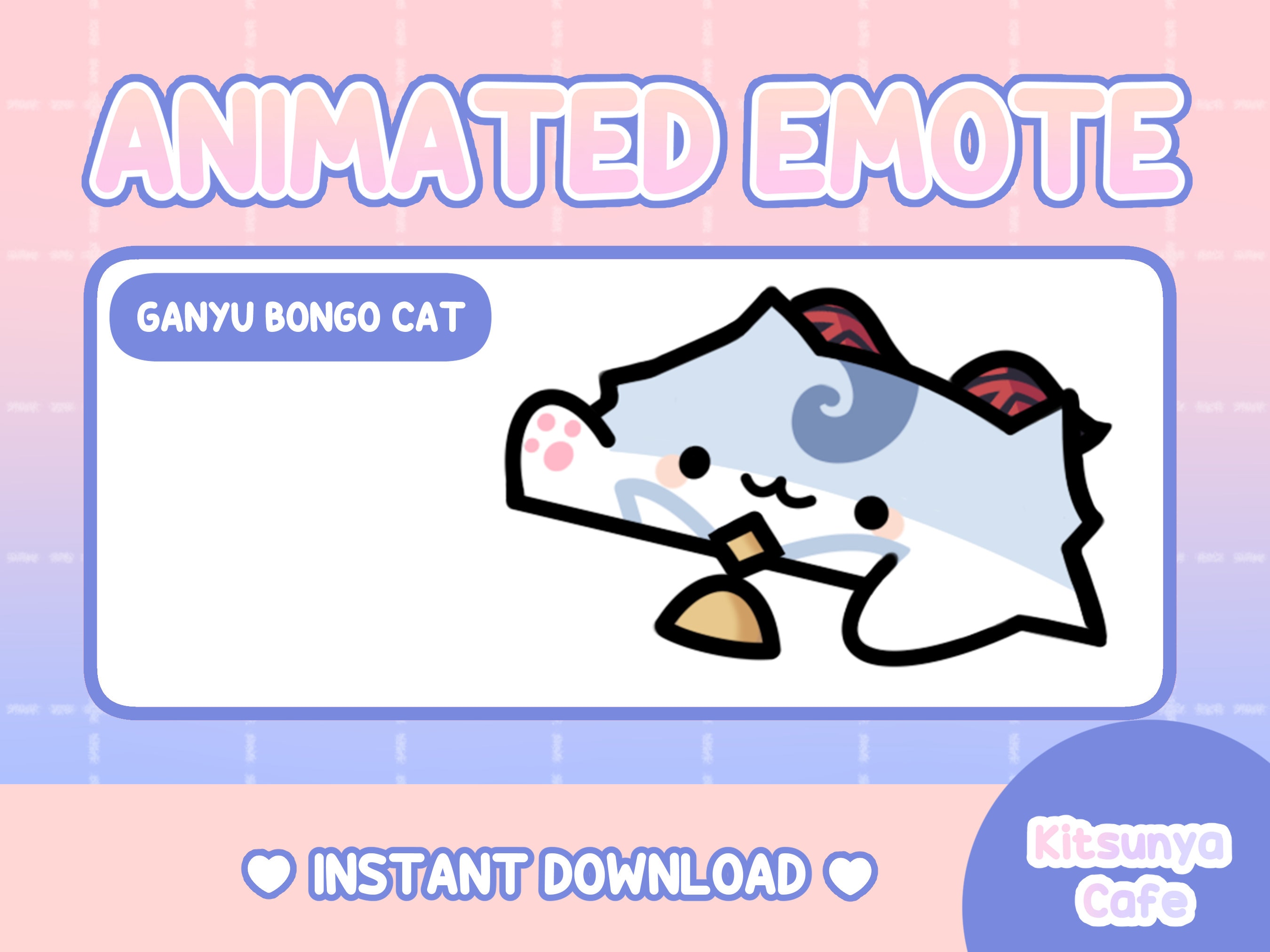 ANIMATED Ganyu Genshin Impact Bongo Cat Emote Twitch Youtube Discord ...
