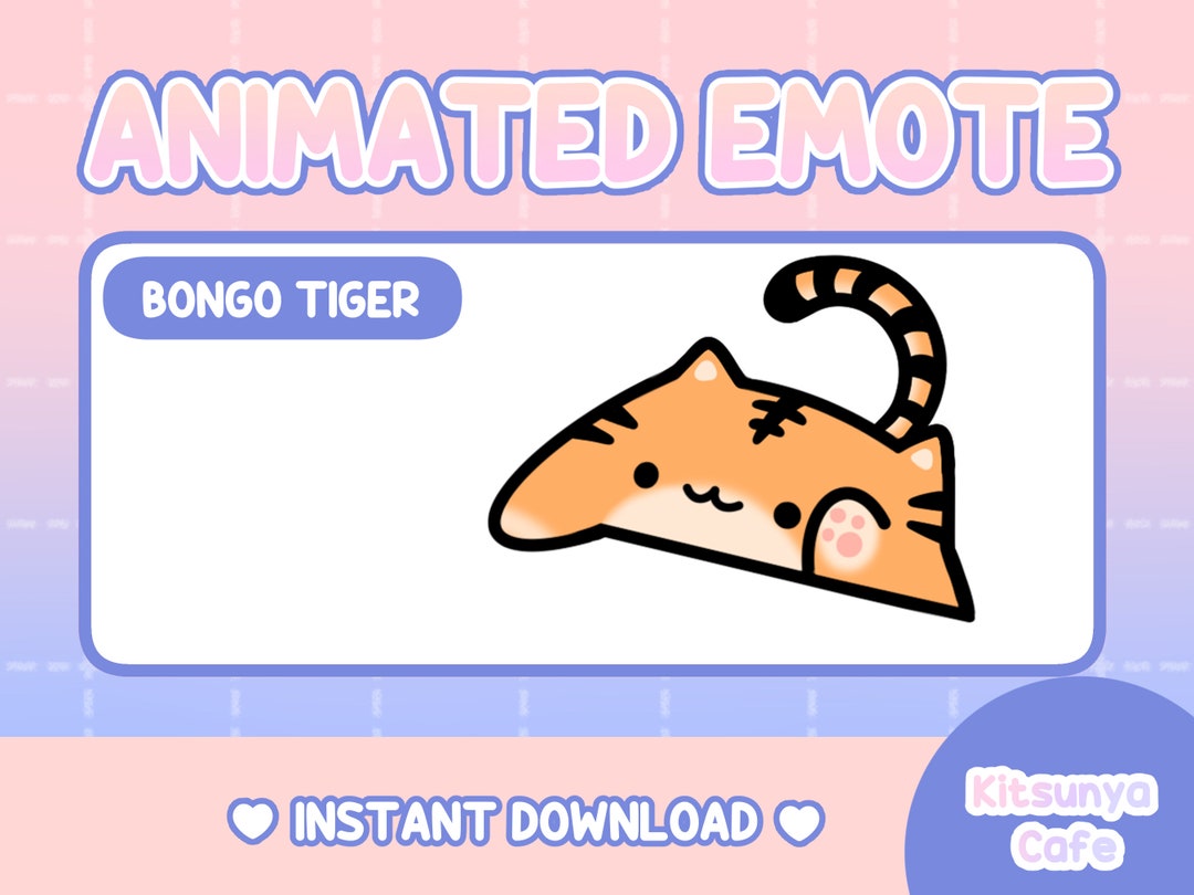 ANIMATED Tiger Bongo Cat Emote | Twitch Youtube Discord | Emotes Stream ...