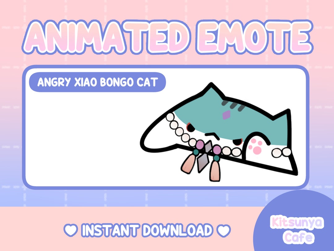 ANIMATED Angry Xiao Genshin Impact Bongo Cat Emote Twitch - Etsy UK